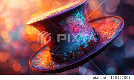Colorful decorative hat with intricate...のイラスト素材 [120125801] - PIXTA