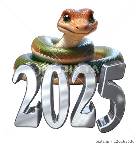 3DCG文字[2025巳年]（切り抜き）のイラスト素材 [120165536] - PIXTA