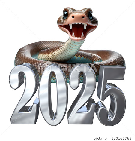 3DCG文字[2025巳年]（切り抜き）のイラスト素材 [120165763] - PIXTA