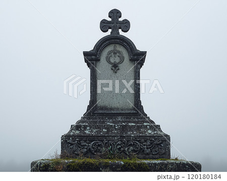 elegant bronze headstone refined script...のイラスト素材 [120180184] - PIXTA