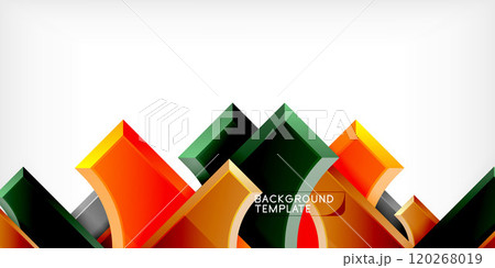 Square, arrow shapes with round elements Vector...のイラスト素材 [120268019 ...