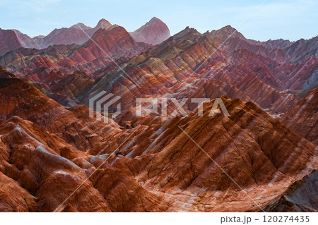 Rainbow hills scenic area of Zhangye National...の写真素材 [120274435] - PIXTA