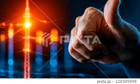 Dynamic Power Generation and Control Visualのイラスト素材 [120305939] - PIXTA