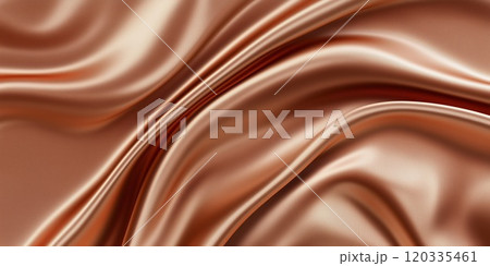 Copper metallic silk folds. Generative AIのイラスト素材 [120335461] - PIXTA