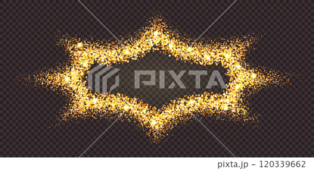 Gold dust abstract radiant star shape frameのイラスト素材 [120339662] - PIXTA