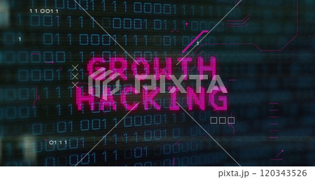 Binary code and Growth Hacking text image over...のイラスト素材 [120343526] - PIXTA