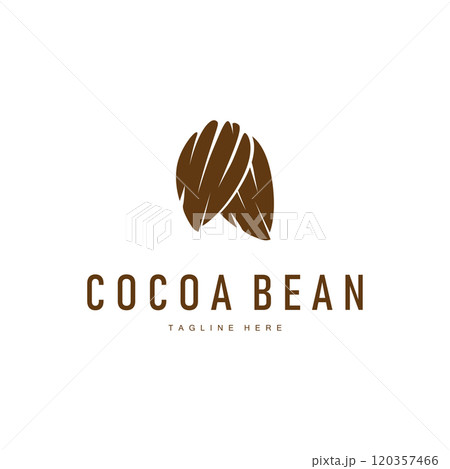Chocolate Bean Logo, chocolate plant design...のイラスト素材 [120357466] - PIXTA