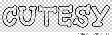 CUTESY letters outline for font, typography,...のイラスト素材 [120403813] - PIXTA