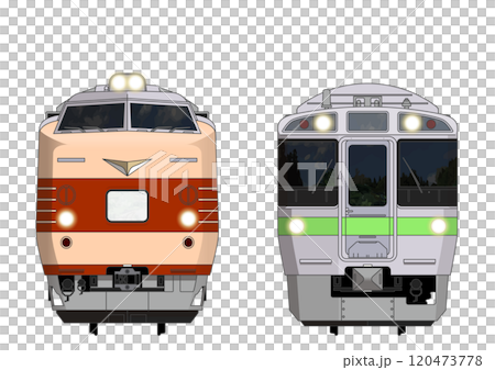 北海道の列車No.8_781系 / 721系4000番台のイラスト素材 [120473778] - PIXTA