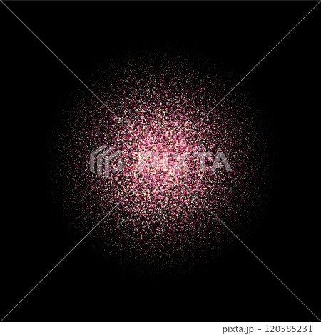 Pink sparkling particles on a black background....のイラスト素材 [120585231 ...
