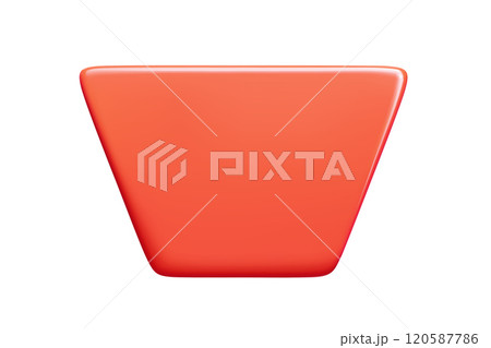 Shiny red trapezoid with polished surface....のイラスト素材 [120587786] - PIXTA