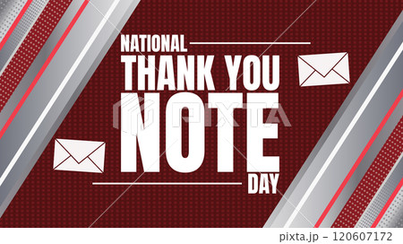 December is National Thank You Note Day...のイラスト素材 [120607172] - PIXTA