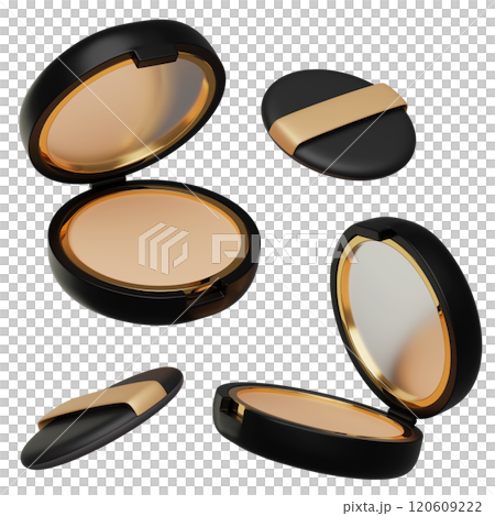 makeup powder compact 3D graphicのイラスト素材 [120609222] - PIXTA