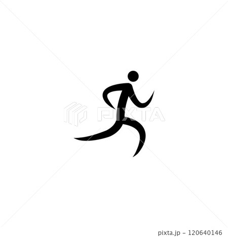 Human running vector logoのイラスト素材 [120640146] - PIXTA