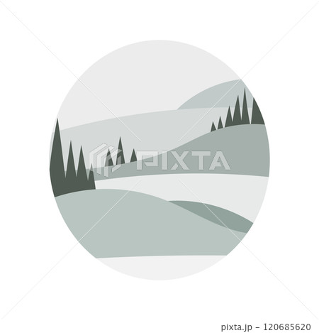 Vector illustration. Oval composition with...のイラスト素材 [120685620] - PIXTA