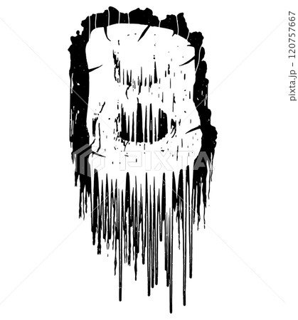 Death-metal font. Drippy letter. Custom art...のイラスト素材 [120757667] - PIXTA
