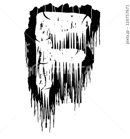 Death-metal font. Drippy letter. Custom art...のイラスト素材 [120757671] - PIXTA