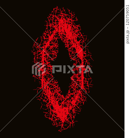 Death-metal font. Harsh letter. Custom art...のイラスト素材 [120759051] - PIXTA
