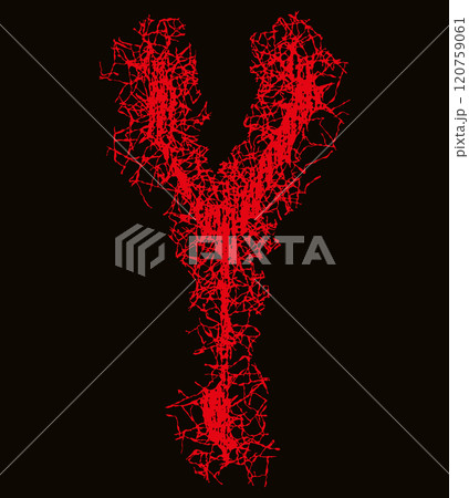 Death-metal font. Harsh letter. Custom art...のイラスト素材 [120759061] - PIXTA