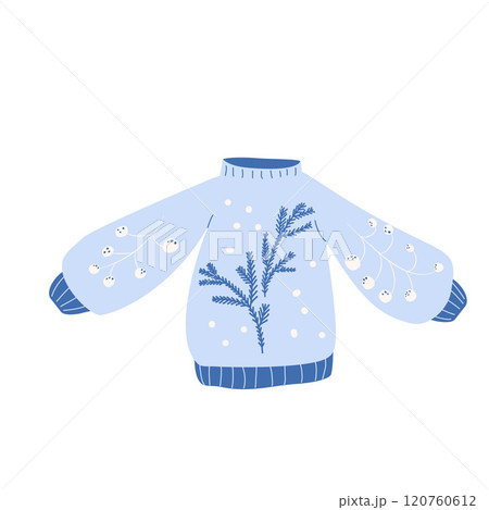 Sweater isolated on white background. Knitted...のイラスト素材 [120760612] - PIXTA