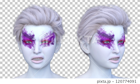 Female face up - Stock Illustration [120774091] - PIXTA