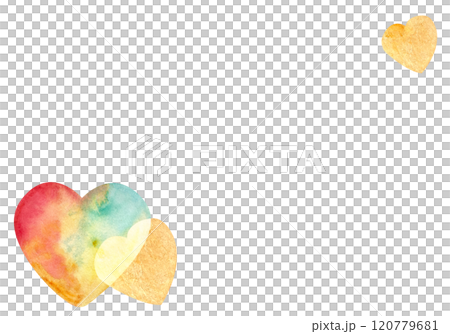 Colorful hearts big and small, one behind...のイラスト素材 [120779681] - PIXTA