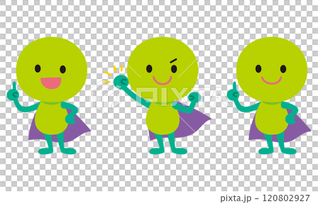 Character facial expression pose green cell... - Stock Illustration ...