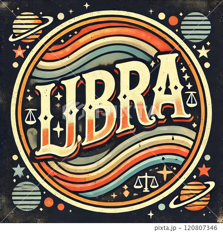 Libra Retro Styleのイラスト素材 [120807346] - PIXTA