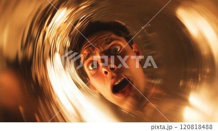 Distorted Funhouse Mirror Reflection Of An...のイラスト素材 [120818488] - PIXTA