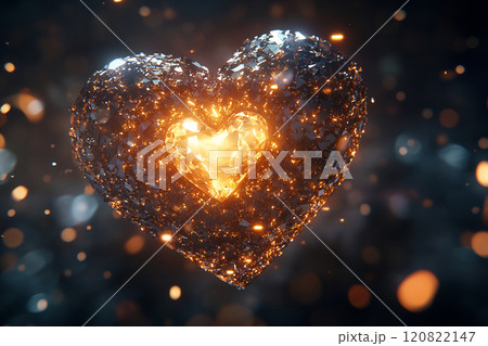 Glowing core heart crystalのイラスト素材 [120822147] - PIXTA