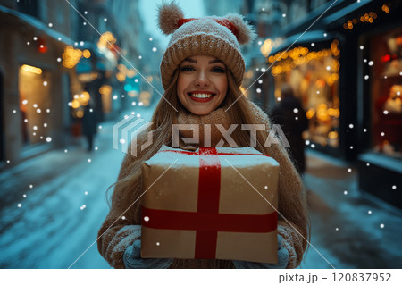 Winter shopping event. Winter shopping concept.のイラスト素材 [120837952] - PIXTA