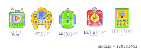 Lets Play Logo Design with Colorful Gaming...のイラスト素材 [120851452] - PIXTA