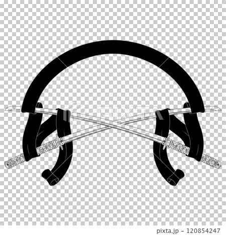Ancient Japanese sword surrounded with ribbonのイラスト素材 [120854247] - PIXTA