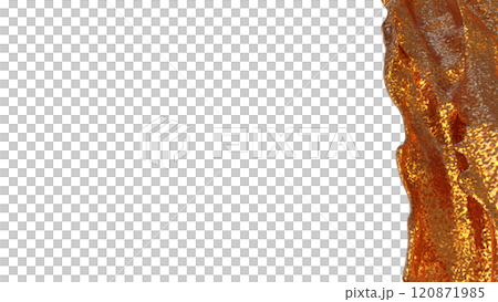 The copper liquid splash png image 3d rendering.のイラスト素材 [120871985] - PIXTA