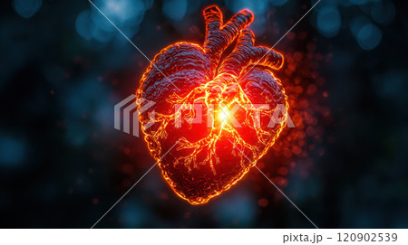 Emergency from heart attack concept. Glowing...のイラスト素材 [120902539] - PIXTA