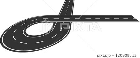 Highway overpass forming an infinity symbol...のイラスト素材 [120909313] - PIXTA
