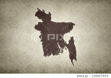 Map of Bangladesh on a paperのイラスト素材 [120957954] - PIXTA