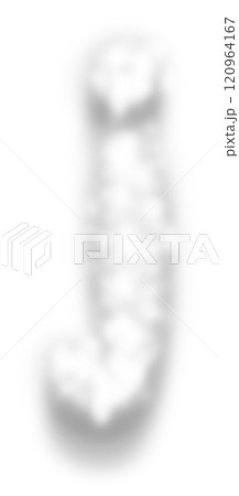 White Snow Alphabet Letter j Lowercaseのイラスト素材 [120964167] - PIXTA