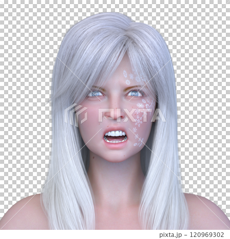 Female face up - Stock Illustration [120969302] - PIXTA
