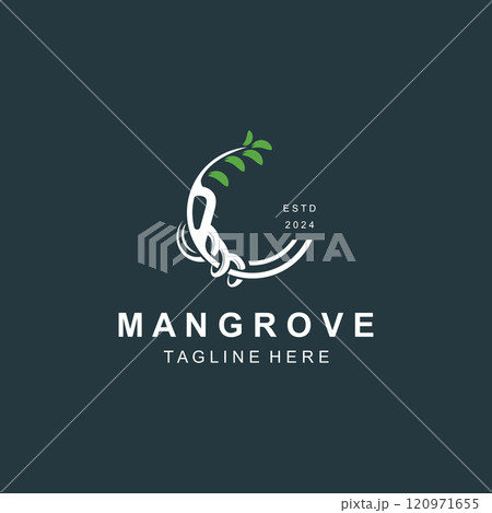 Mangrove tree logo nature design Abstract...のイラスト素材 [120971655] - PIXTA