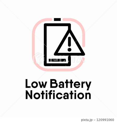 Low Battery Notification information signのイラスト素材 [120991060] - PIXTA