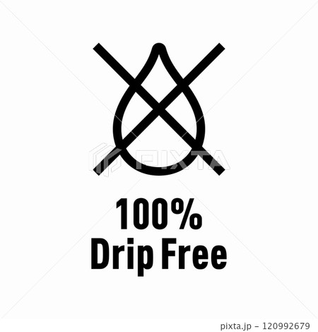 100% drip free information sign iconのイラスト素材 [120992679] - PIXTA