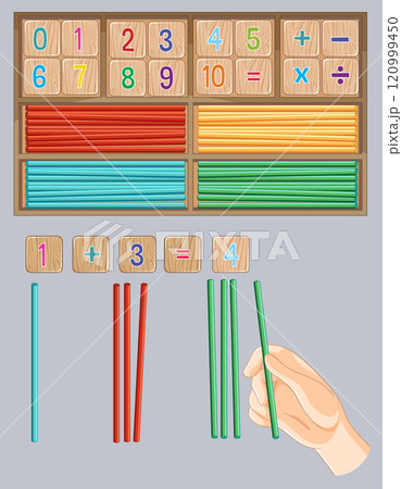Colorful Math Learning Tools for Kidsのイラスト素材 [120999450] - PIXTA