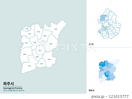 Detailed map illustration of Paju-si,...のイラスト素材 [121015777] - PIXTA