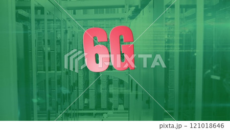 Image of 6g text and digital data processing...のイラスト素材 [121018646] - PIXTA