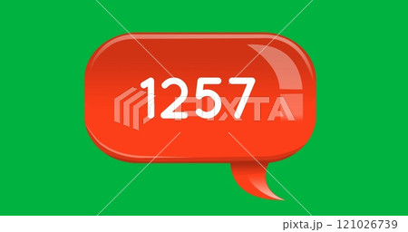 Numbers in an orange chat box 4kのイラスト素材 [121026739] - PIXTA