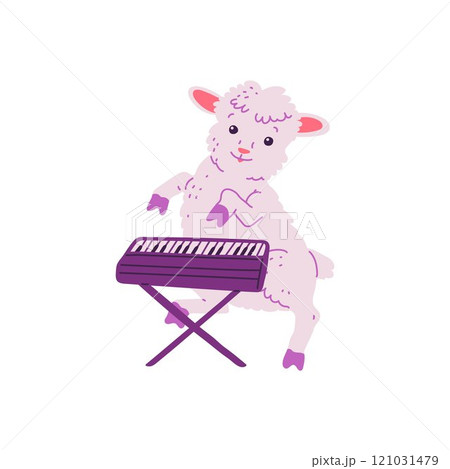 Vector illustration of a cute dancing lamb...のイラスト素材 [121031479] - PIXTA