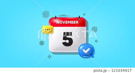 Calendar date of November 3d icon. 5th day of...のイラスト素材 [121034917] - PIXTA
