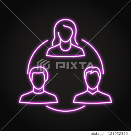 Team neon icon in line styleのイラスト素材 [121052530] - PIXTA