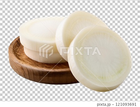Fresh Daikon Radish Slices for Healthy Crisp...のイラスト素材 [121093691] - PIXTA